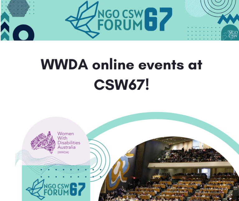 WWDA online events at CSW67! - Women With Disabilities Australia (WWDA)